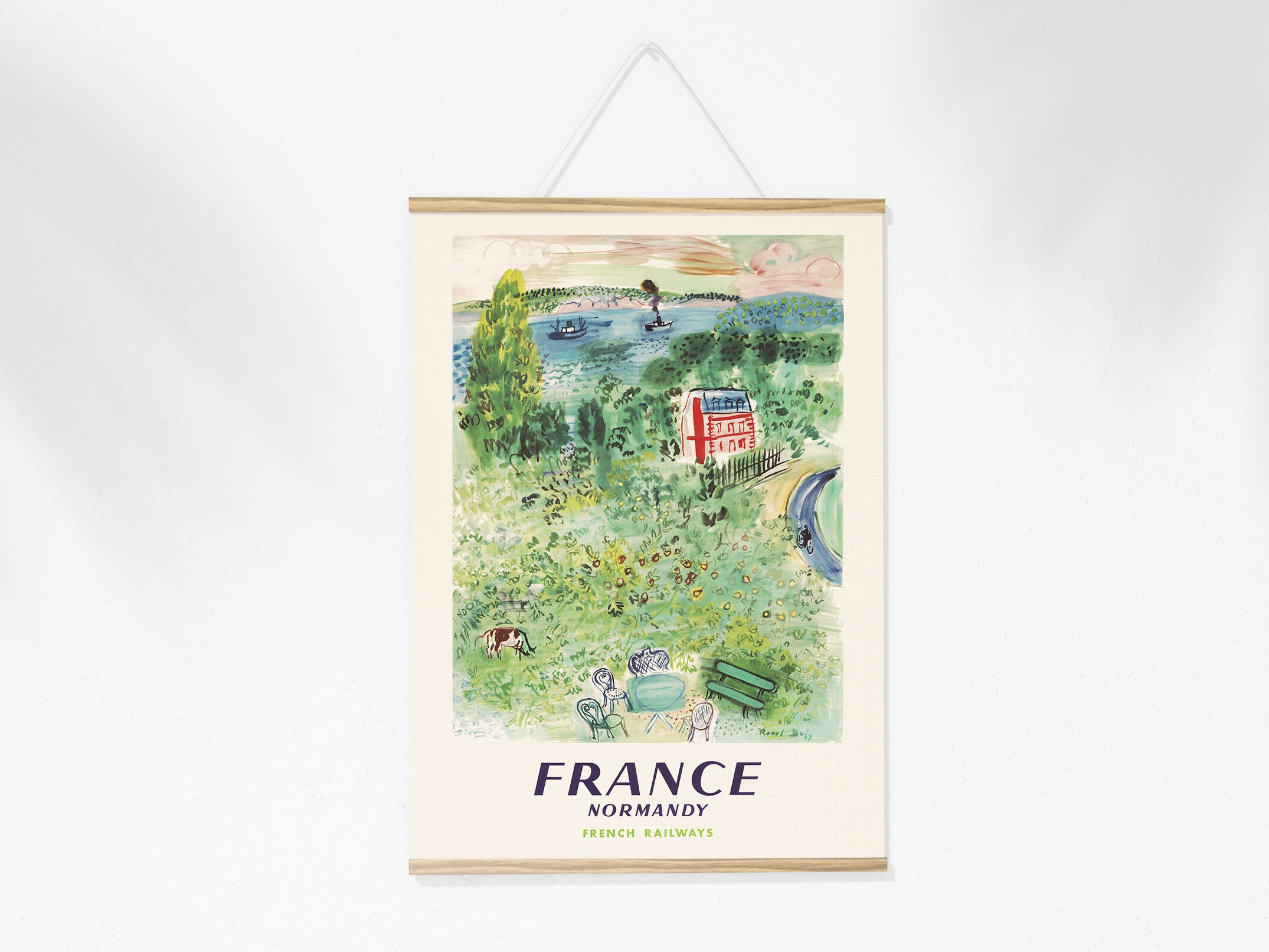 Vintage Travel Normandy, Normandy Then and Now, Raoul dufy 1954 Poster ...