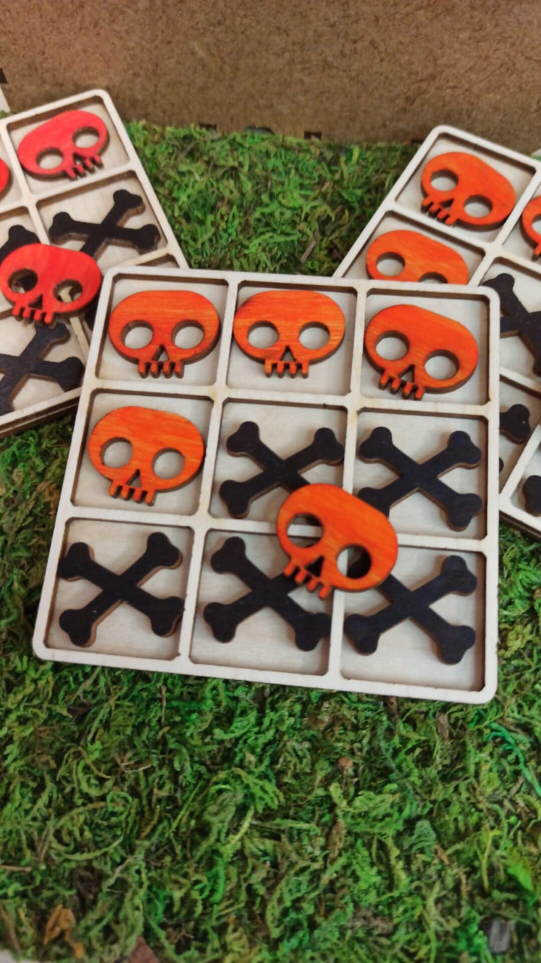 Tic Tac Toe Halloween Skull Bone Horror Game - Sold Individually ...