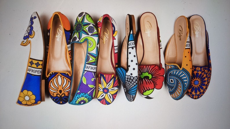 Colorful Women's Mules Wedding Shoes Slippers Leather - Etsy