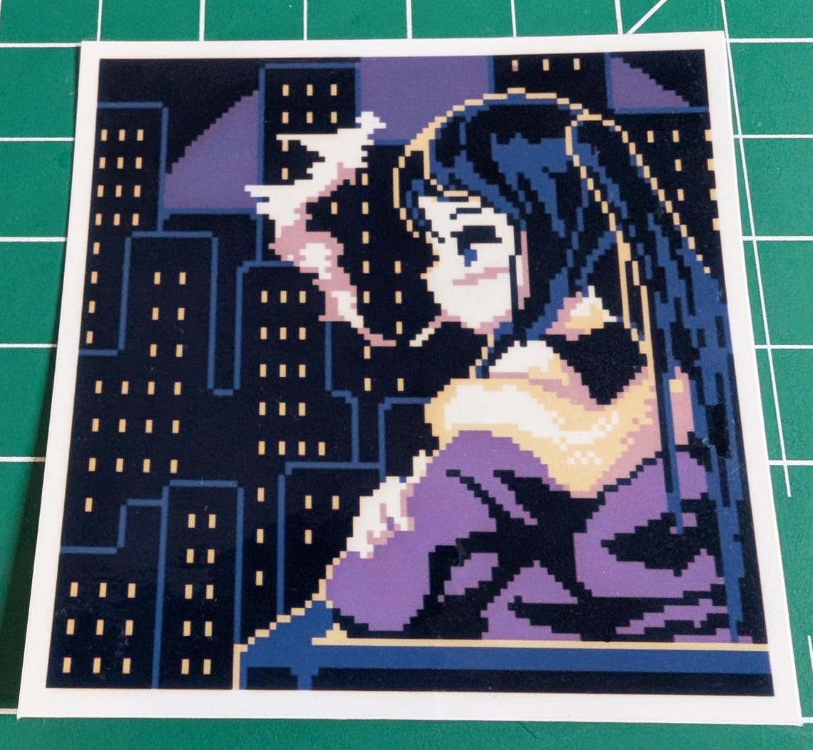 Jill Stingray Pixel Art Sticker - Etsy