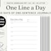 One Line A Day Journal 365 Days One Sentence Journal Digital - Etsy