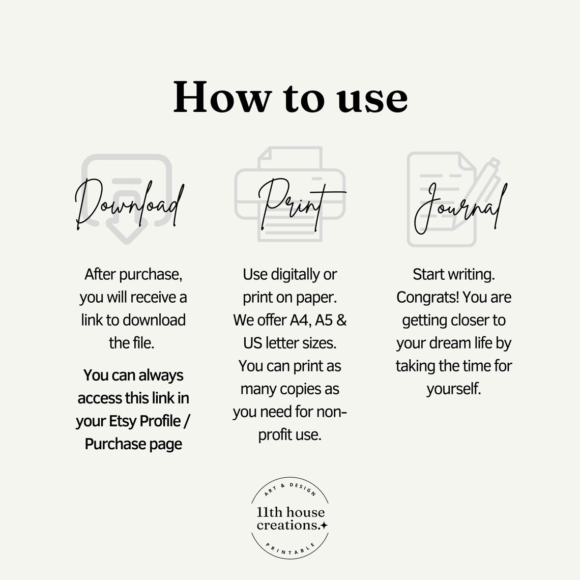 One Line A Day Journal, 365 Days One Sentence Journal Digital Download ...