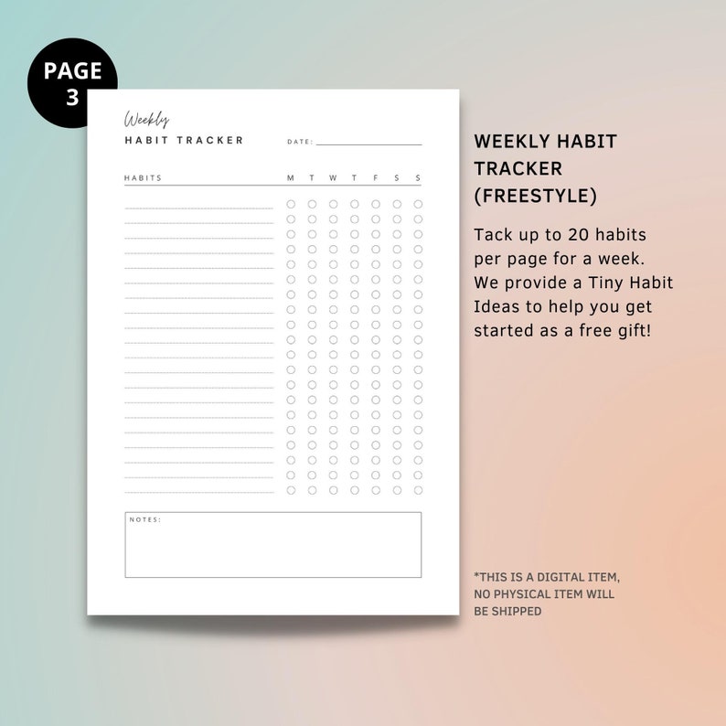 Habit Tracker Printable, Monthly, Weekly Habit Tracker, Goal Tracker ...
