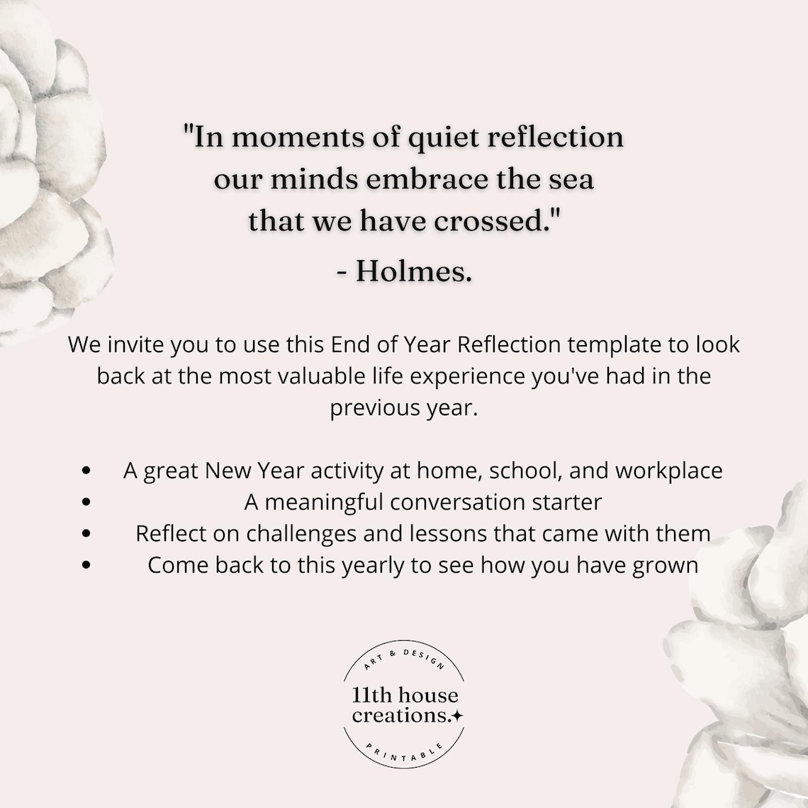 End of Year Reflection, Yearly Review Digital Download, Annual Review ...