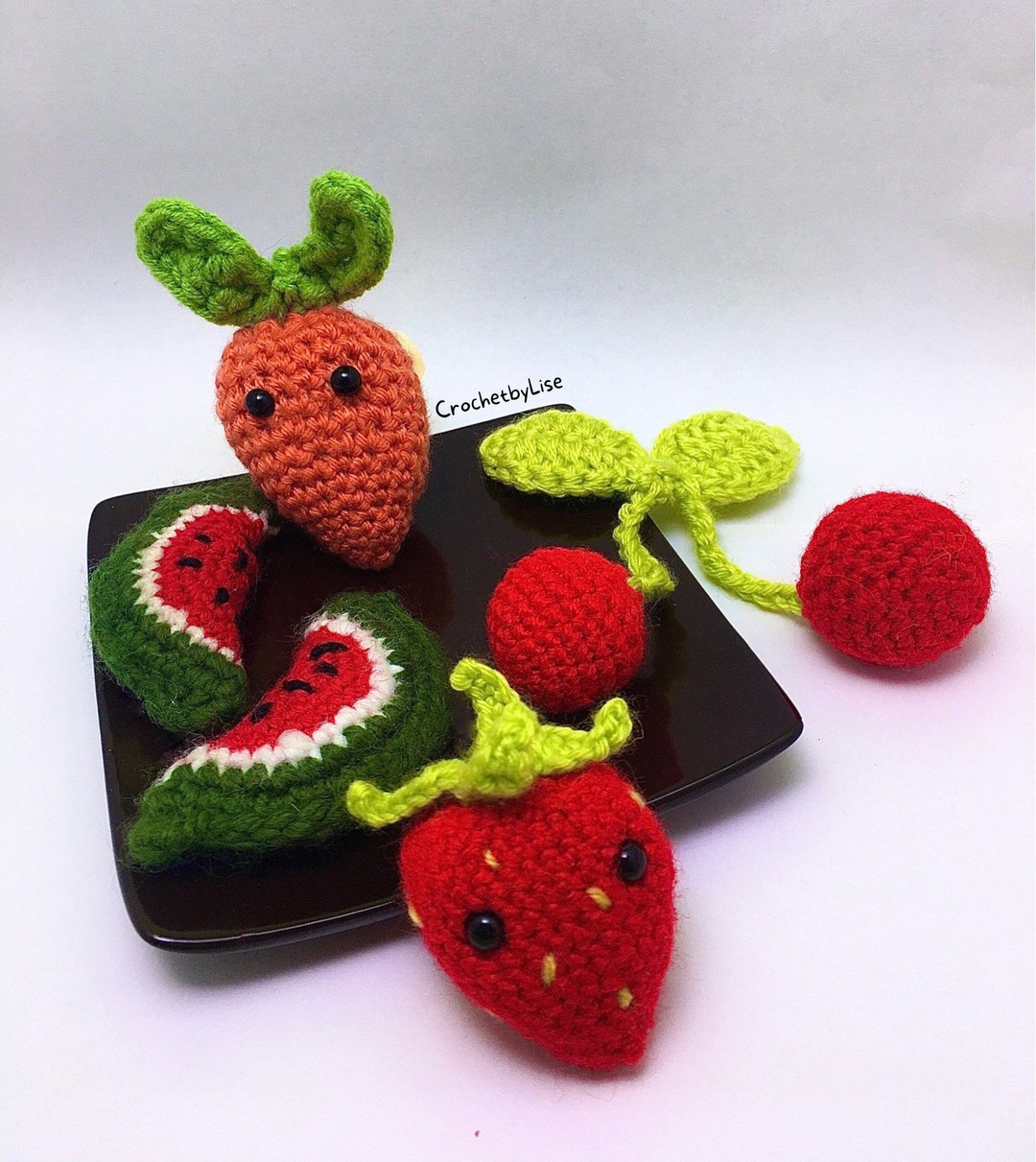 Fruits / Vegetables Keychain Crochet Handmade Amigurumis - Etsy