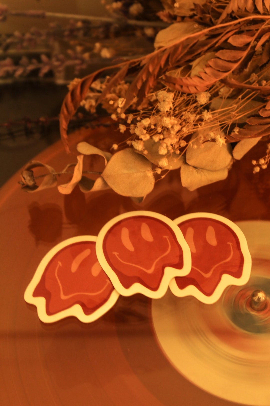 Ghost Smiley Face Stickers Orange - Etsy