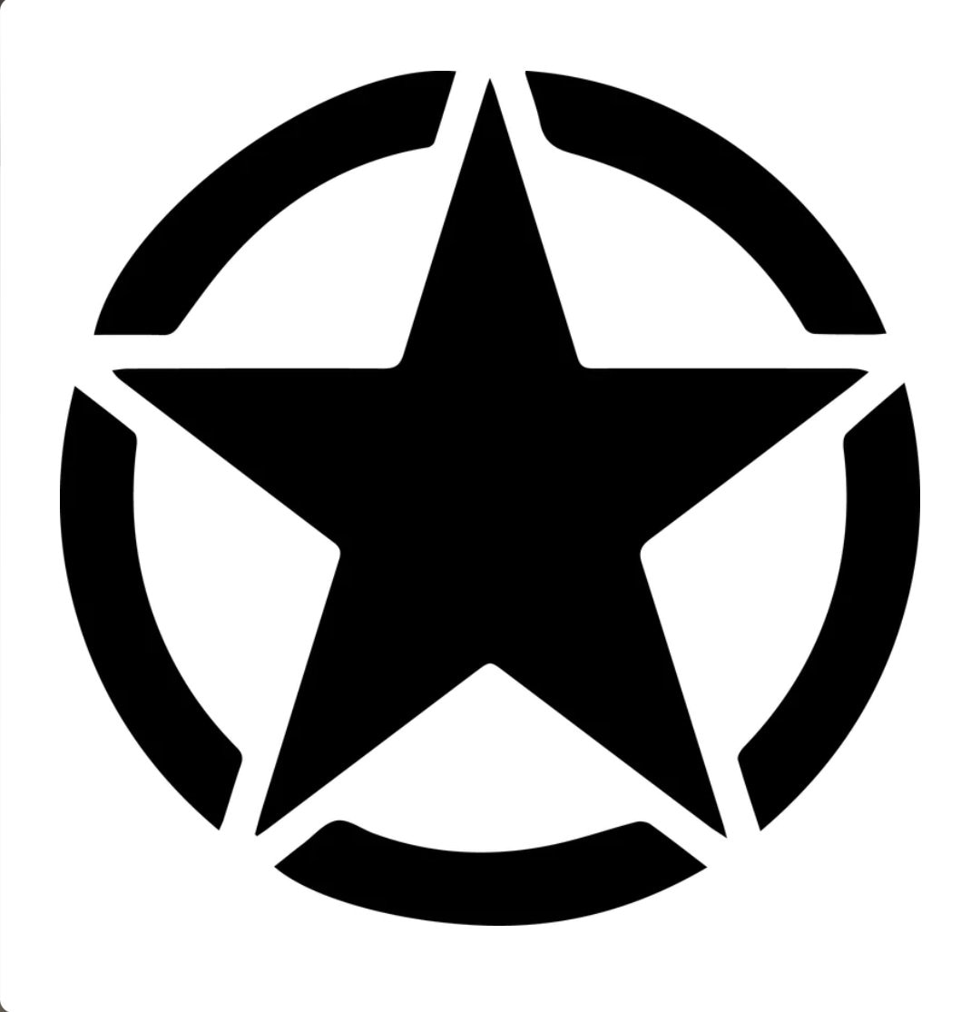 Military Star Vinyl Decal - Etsy