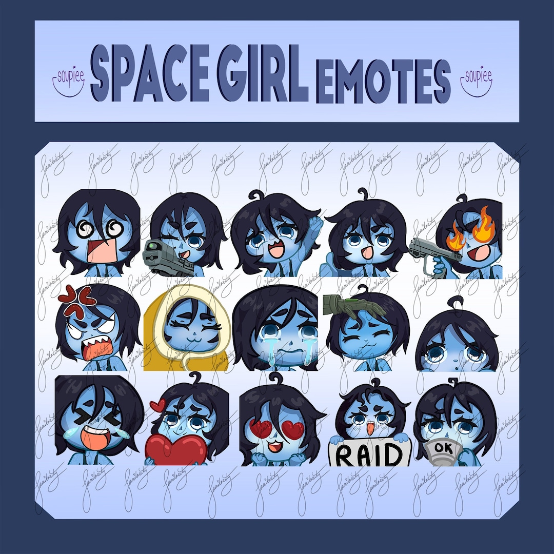 Space Girl Twitch Emotes V1 (SEE V2!) - Etsy