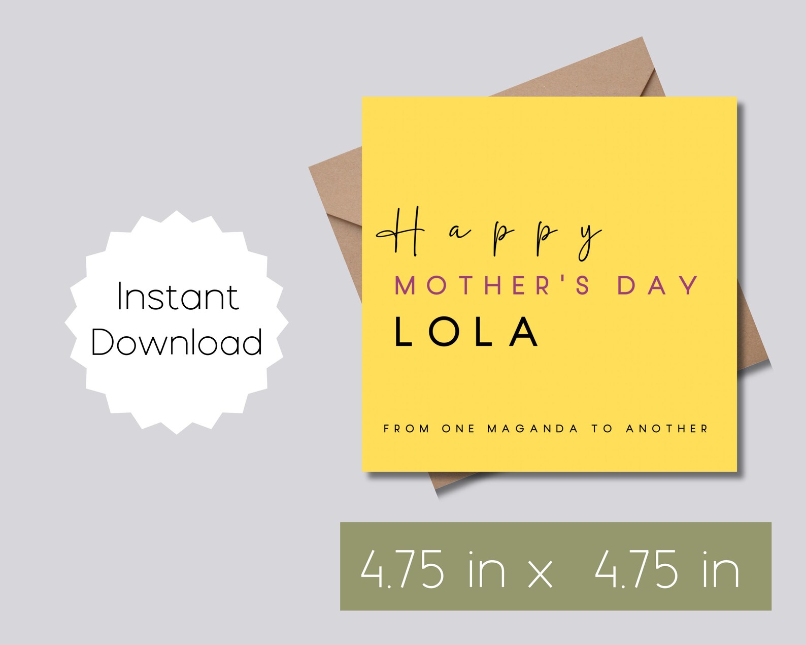 Tagalog Happy Mother's Day Printable Card Filipino Mother's Day Card ...