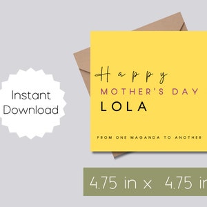 Tagalog Happy Mother's Day Printable Card | Filipino Mother's Day Card ...