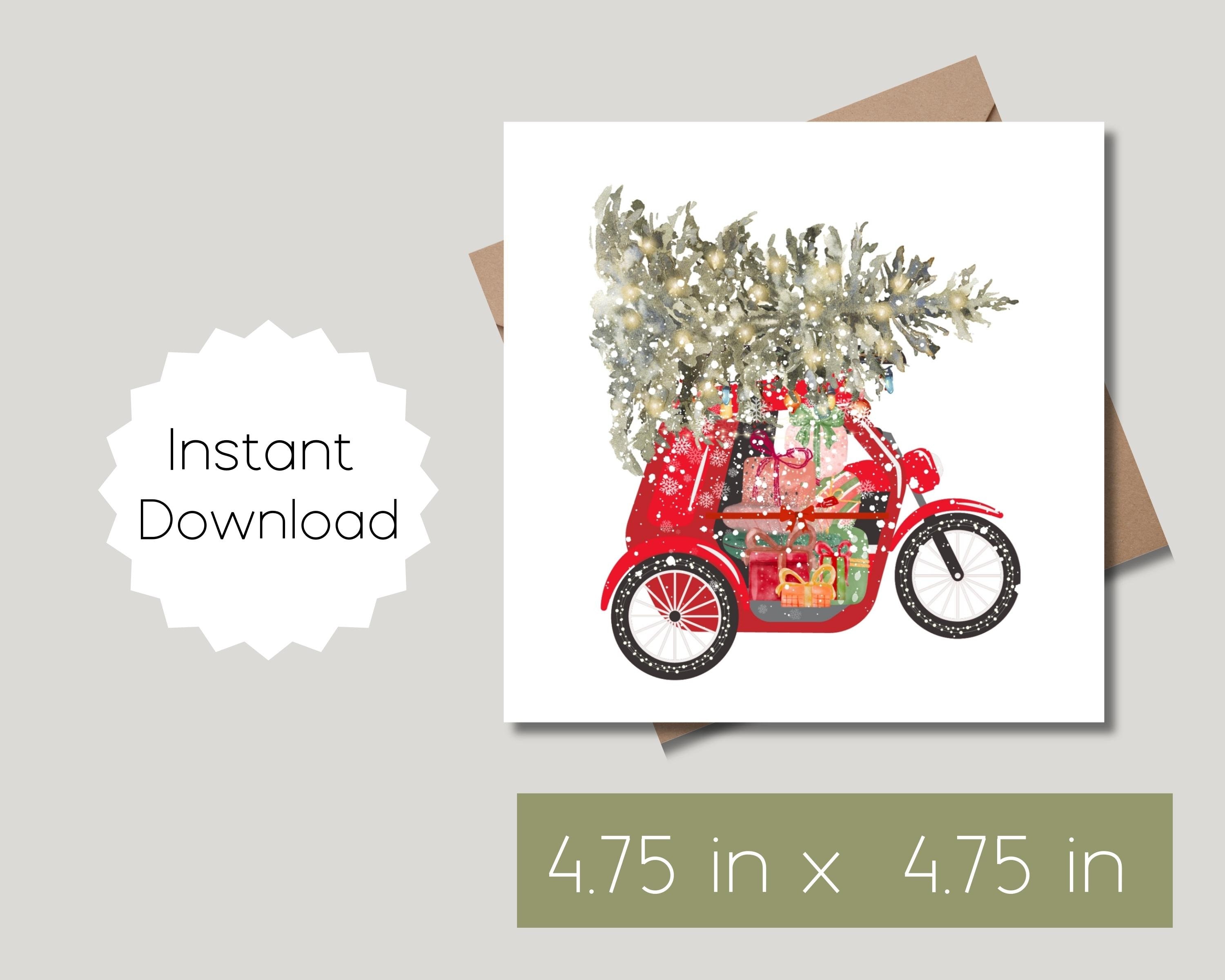 Filipino Christmas Card tricycle, Digital Download, Printable Christmas ...