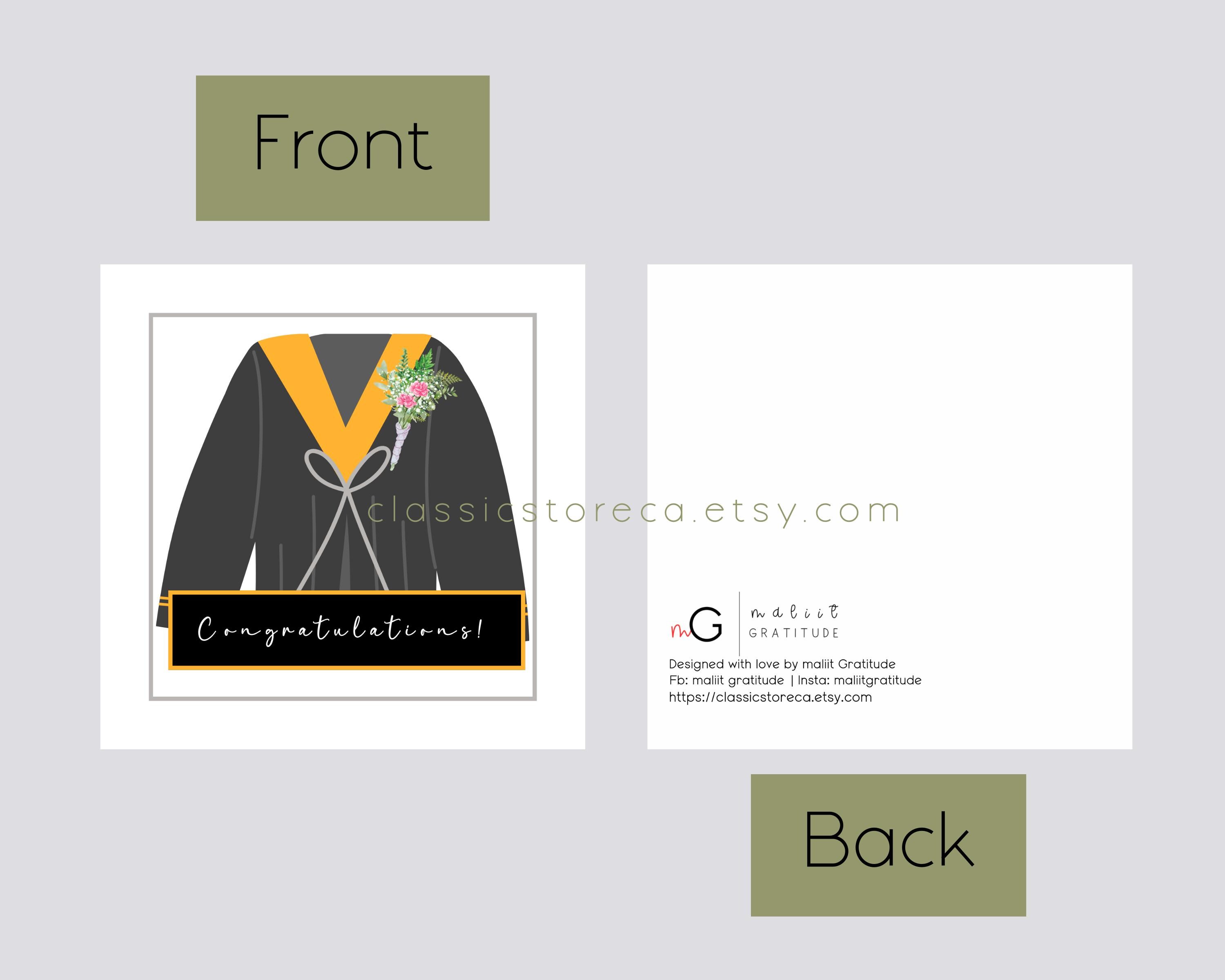 Carnation Filipino Graduation Card | Printable Congratulations (PDF ...