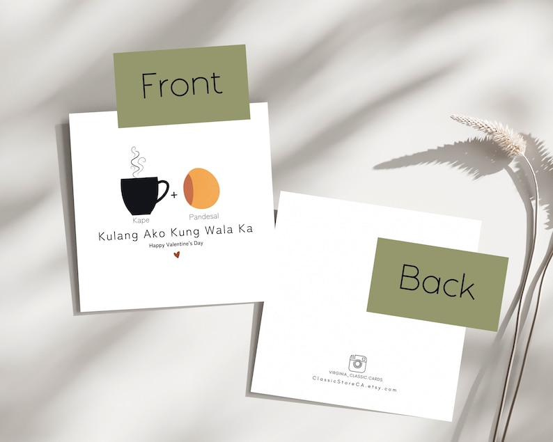 Filipino Valentine's Day Card (kape + Pandesal) Digital Download ...
