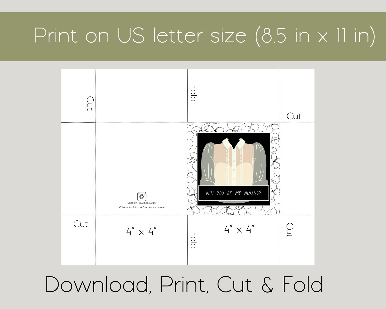 Will You Be My Ninang? | Ninang Proposal | Digital Card | Tagalog Card ...