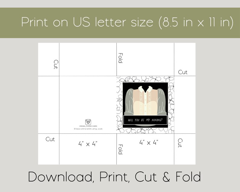 Will You Be My Ninang? | Ninang Proposal | Digital Card | Tagalog Card ...