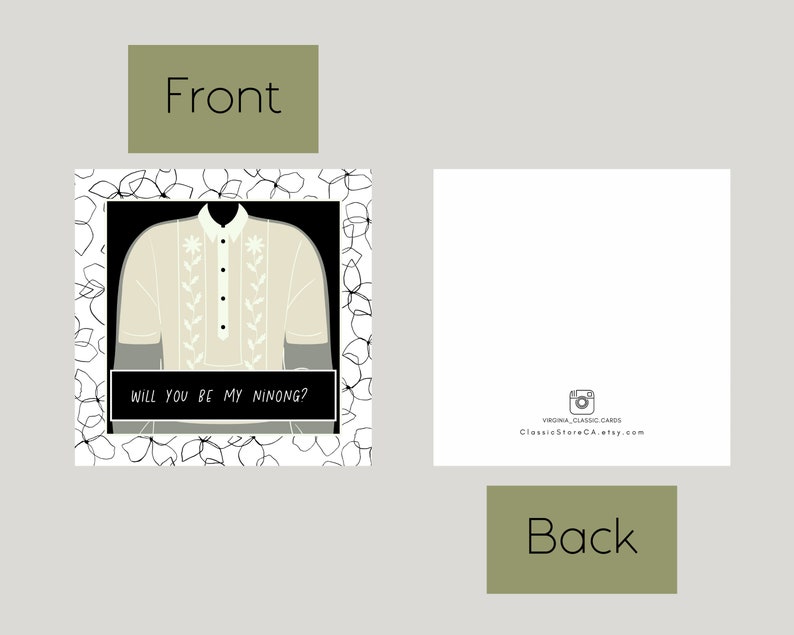 Will You Be My Ninong? Filipino Card | Filipino Godfather | Ninong Card ...