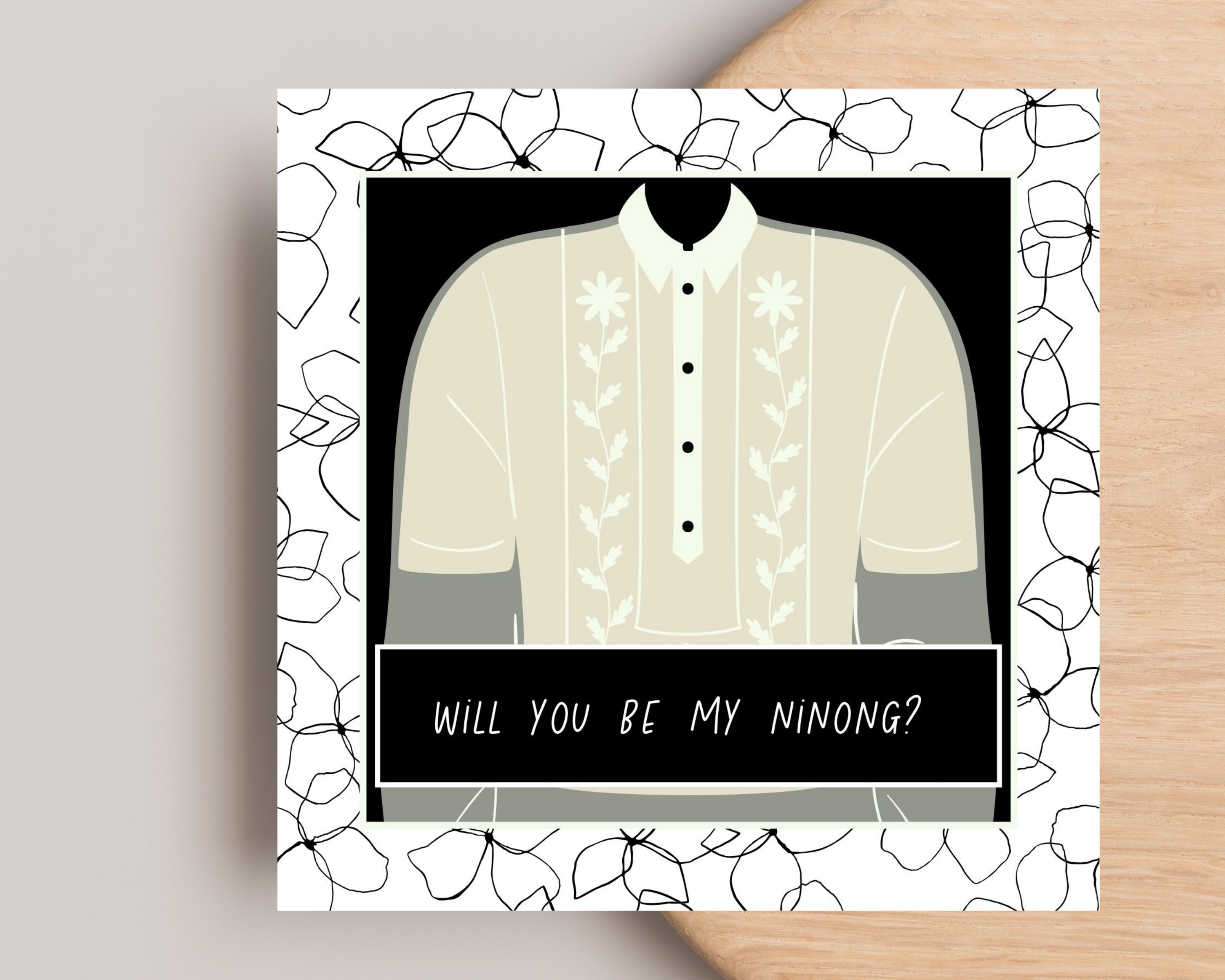 Will You Be My Ninong? Filipino Card | Filipino Godfather | Ninong Card ...