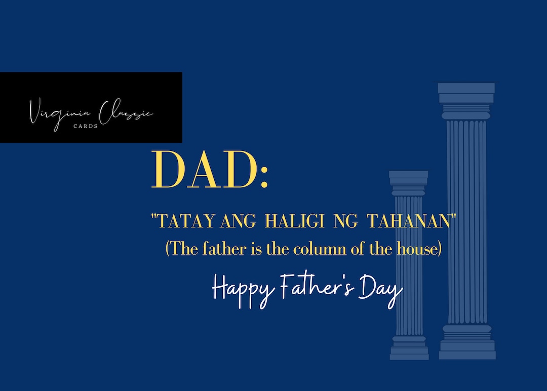 Filipino Father's Day Card, Instant Downloadable Card, Printable Cards ...
