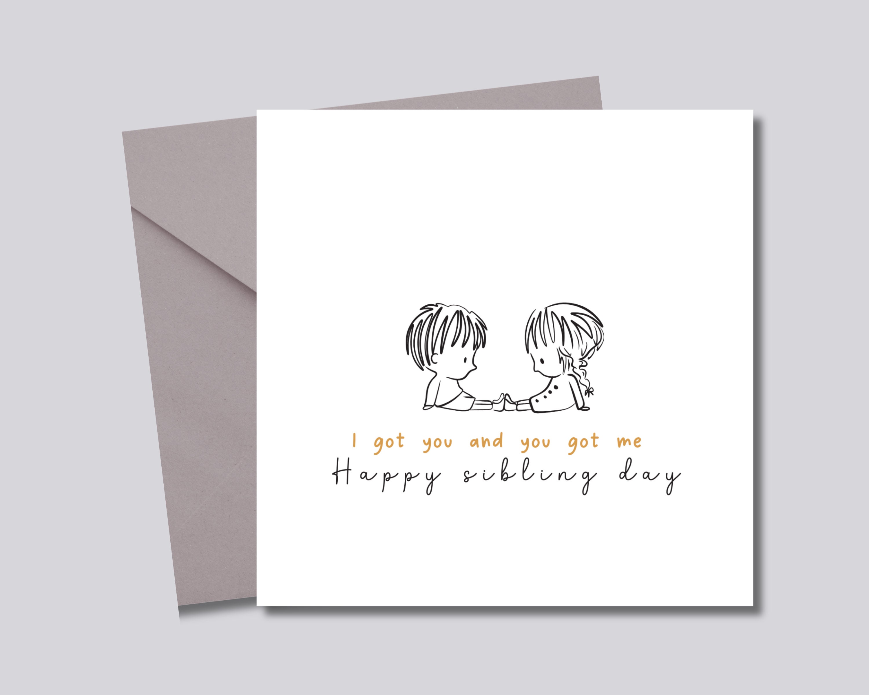 Happy Sibling Day Cards | Brother & Sister Set (digital Download) - Etsy