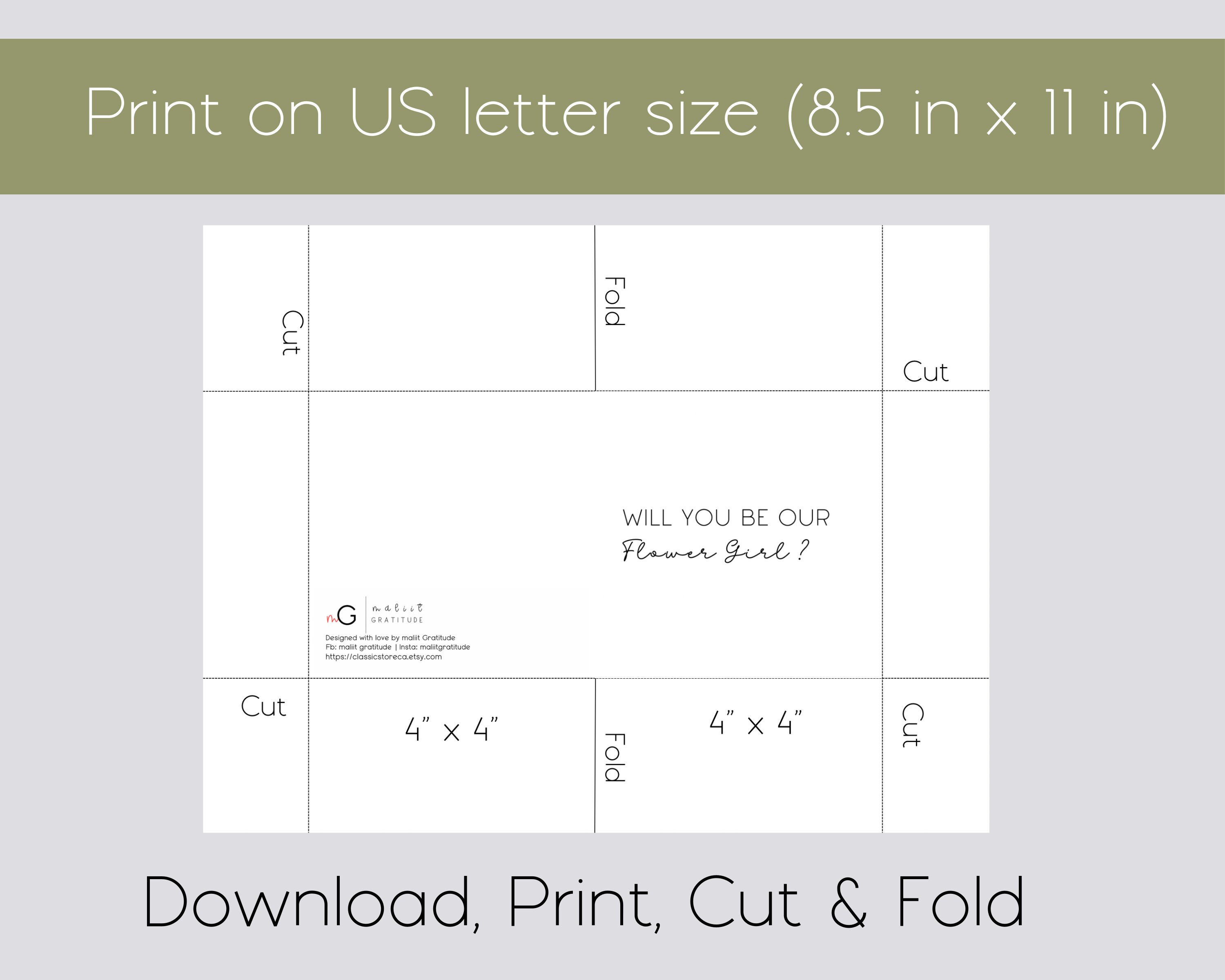 Will You Be Minimalist Wedding Party Proposal Card | Set of 7 Wedding ...