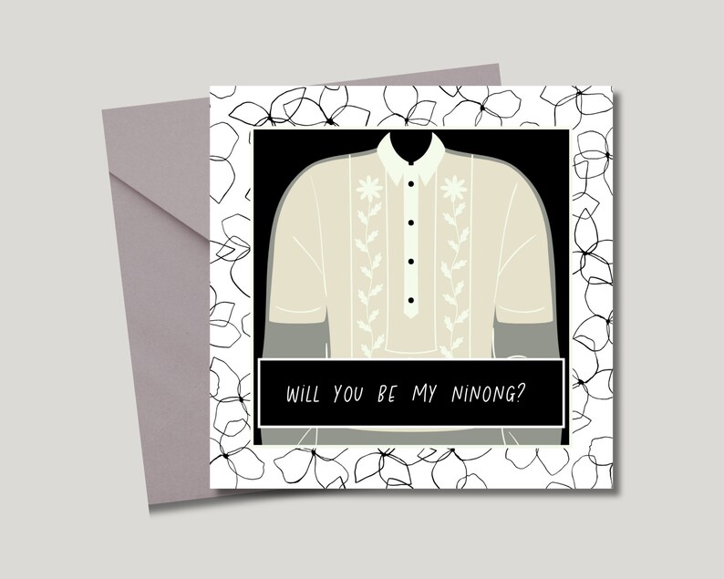 Will You Be My Ninong? Filipino Card | Filipino Godfather | Ninong Card ...