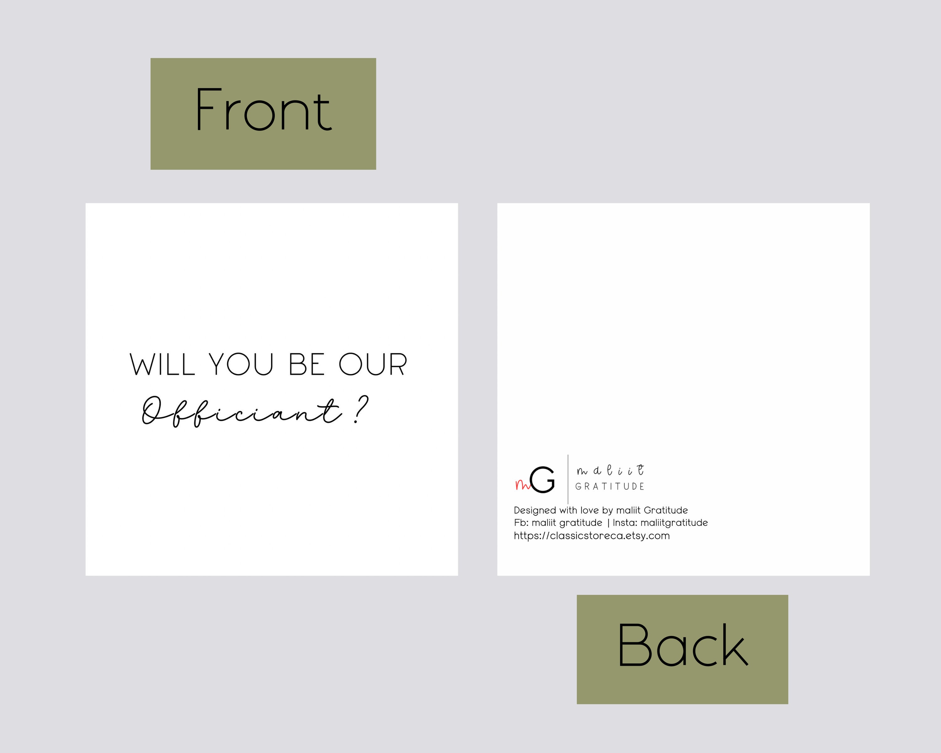 Will You Be Minimalist Wedding Party Proposal Card | Set of 7 Wedding ...