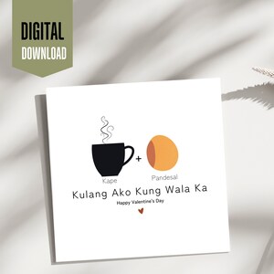 Filipino Valentine's Day Card (kape + Pandesal) Digital Download ...