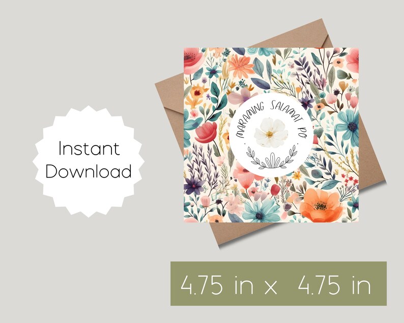 Filipino Card | Maraming Salamat Po | Digital Download With Envelope ...