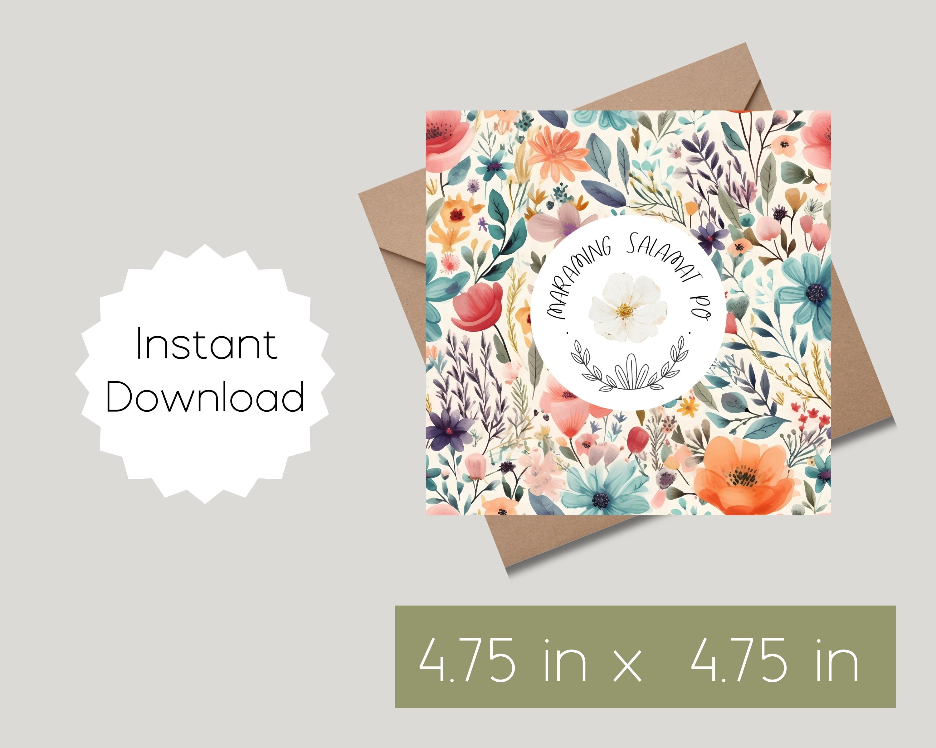 Filipino Card | Maraming Salamat Po | Digital Download With Envelope ...