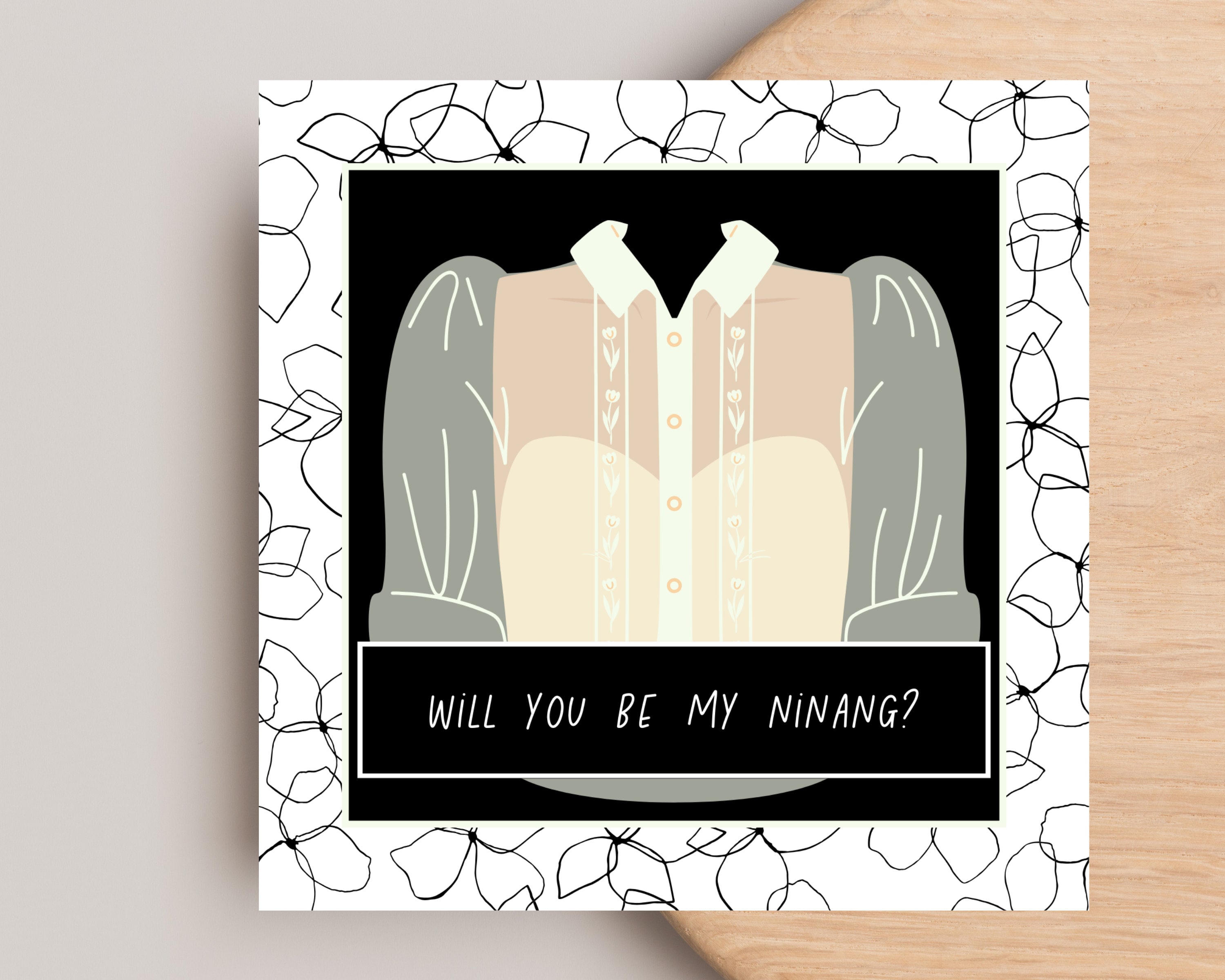Will You Be My Ninang? | Ninang Proposal | Digital Card | Tagalog Card ...
