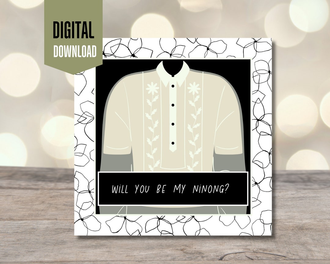Will You Be My Ninong? Filipino Card | Filipino Godfather | Ninong Card ...