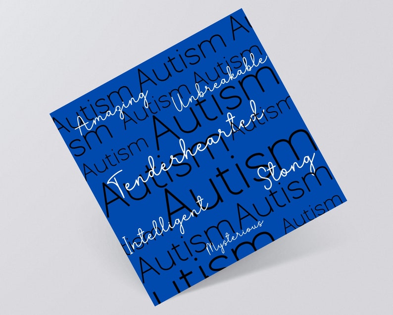 Autism Awareness Printable Card | Autism Awareness Card Set | Card for ...