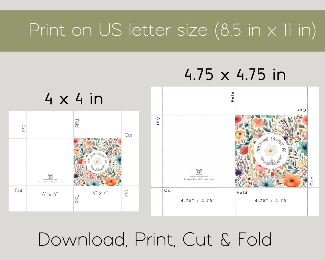 Floral Filipino Thank You Card | Maraming Salamat Po (digital Download ...