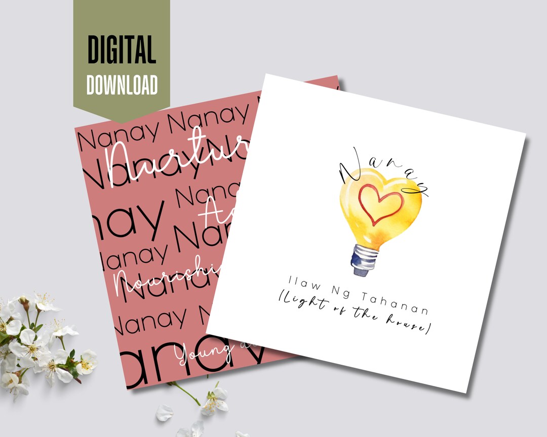 Nanay Filipino Mother's Day Card | Nanay Printable Card | Tagalog ...