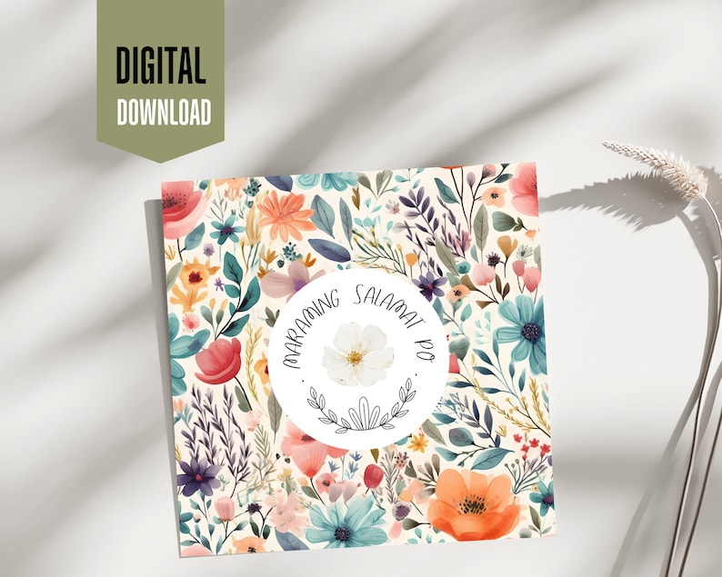 Filipino Card | Maraming Salamat Po | Digital Download With Envelope ...