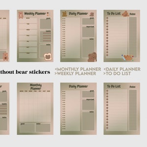 Teddy Bear Cute Digital Planner, Goodnotes, Ipad, Notability - Etsy
