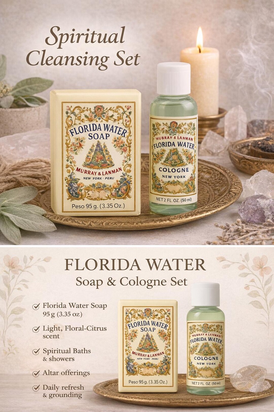 Florida Water Soap Cologne Set Spritual Cleansing Murray Lanman Florida ...