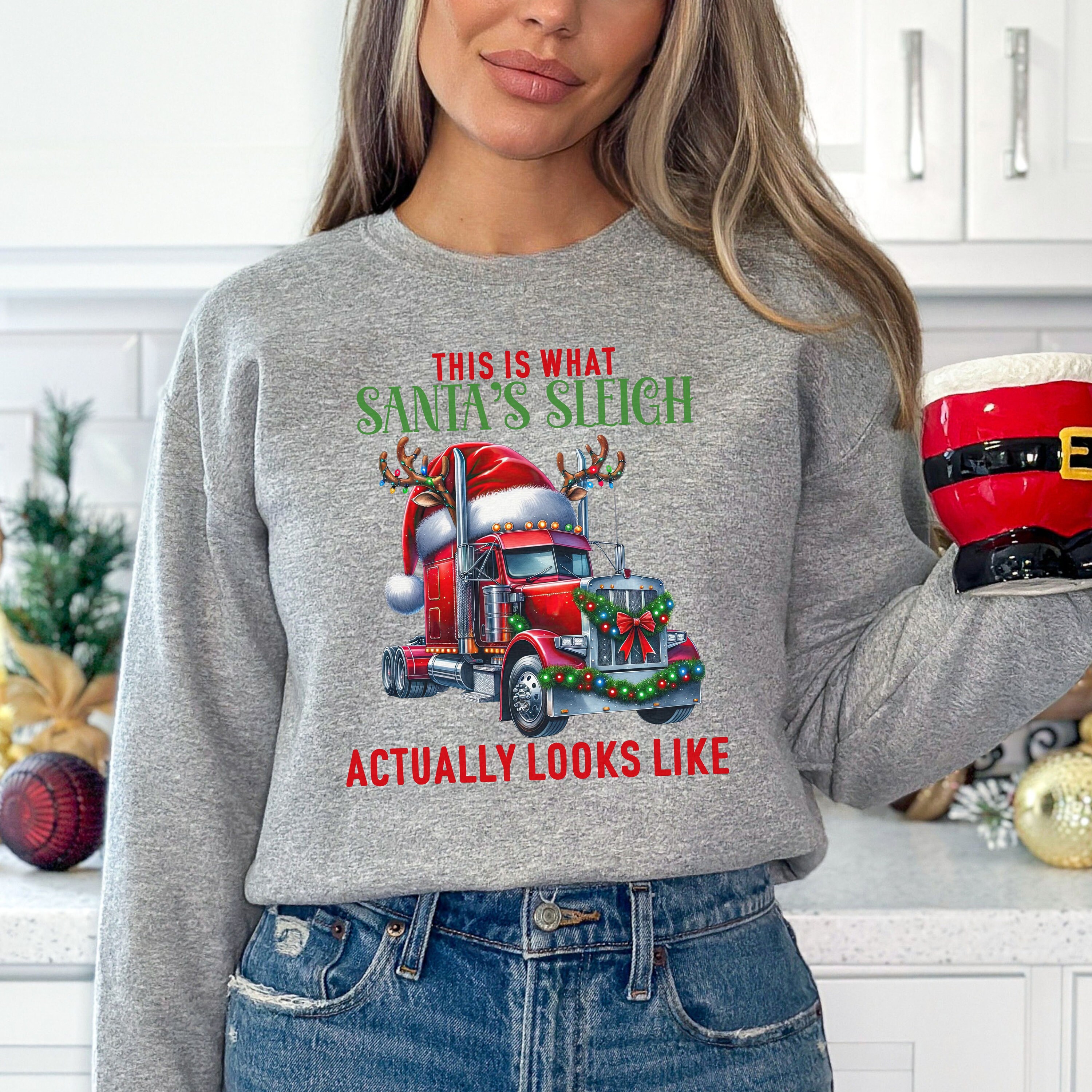 This is What Santa's Sleigh Actually Looks Like Sweatshirt, Truck ...