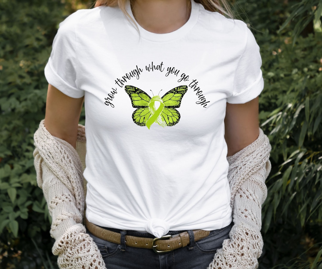Lymphoma Awareness Shirt, Lymphoma Cancer Shirt, Green Ribbon Shirt ...