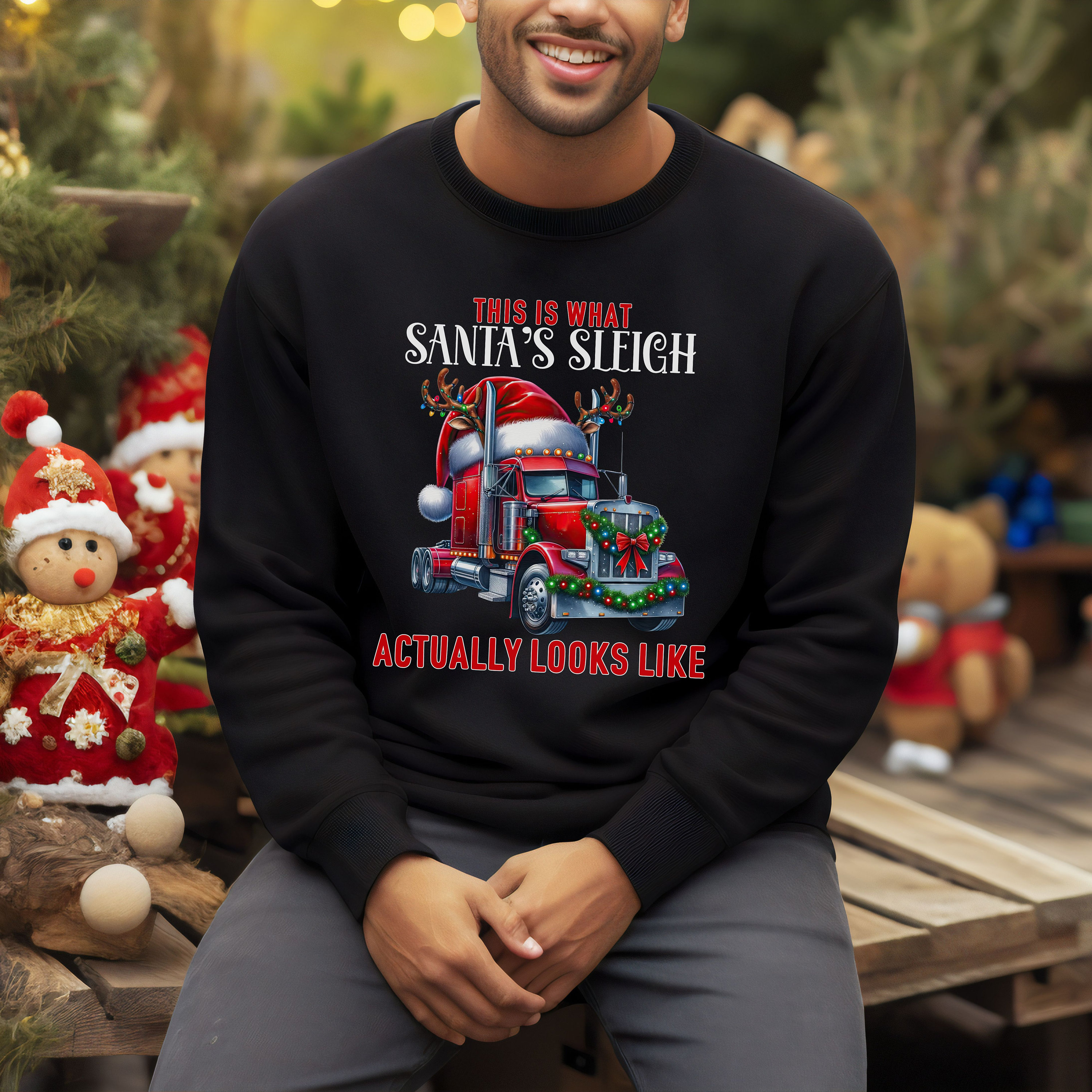 This is What Santa's Sleigh Actually Looks Like Sweatshirt, Truck ...