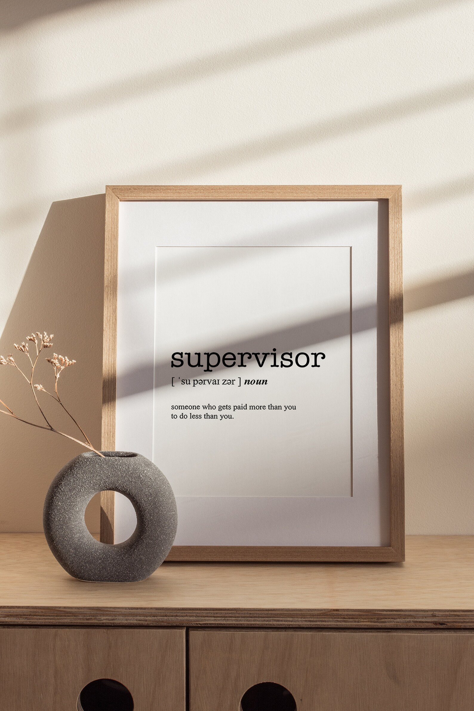 SUPERVISOR, Digital Art Printable, Word Definition Poster Print Urban ...