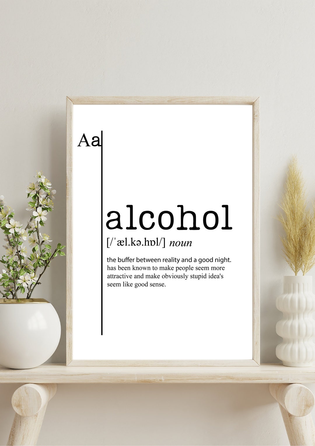 ALCOHOL Word Definition Poster Print - Urban Dictionary - Word Meaning ...
