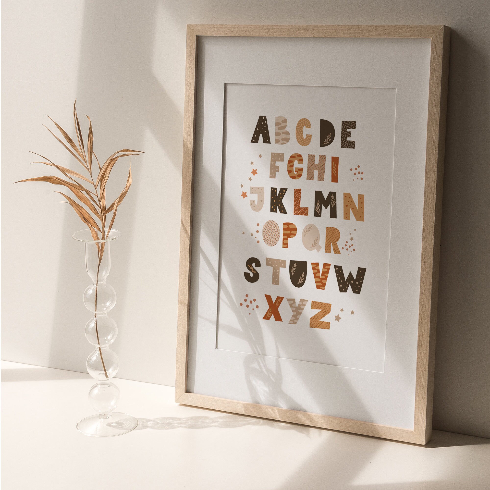 Alphabet Letters A-Z Wall Art Digital Print Home Decor - Etsy