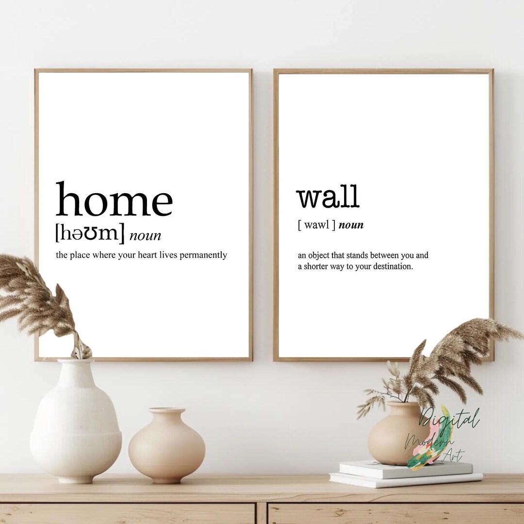 A4 Word Definition Print Home Wall Wall Decor Inspirational & Quirky ...