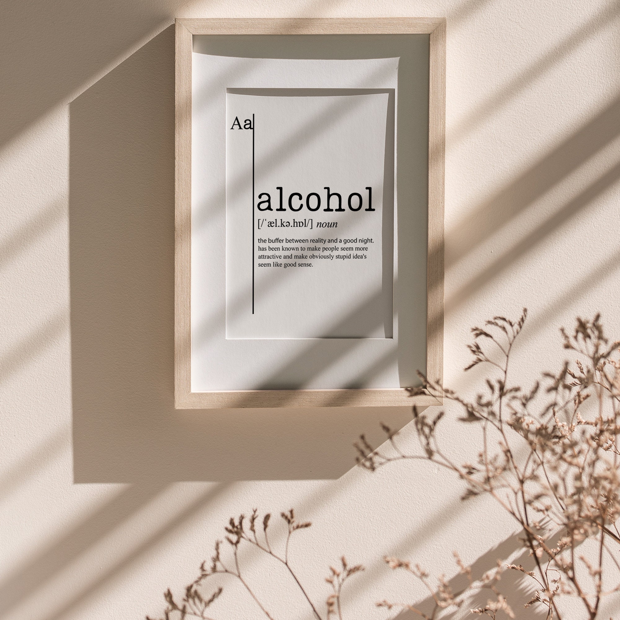 ALCOHOL Word Definition Poster Print - Urban Dictionary - Word Meaning ...