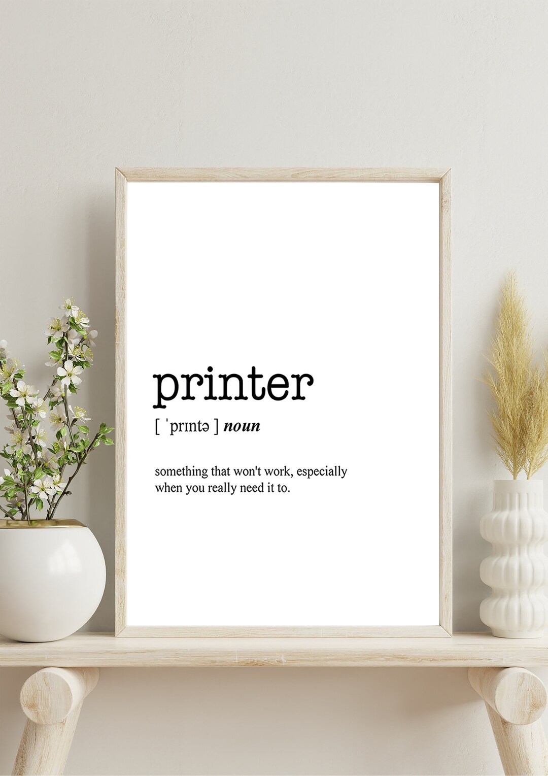 PRINTER, Digital Art Printable, Word Definition Poster Print Urban ...