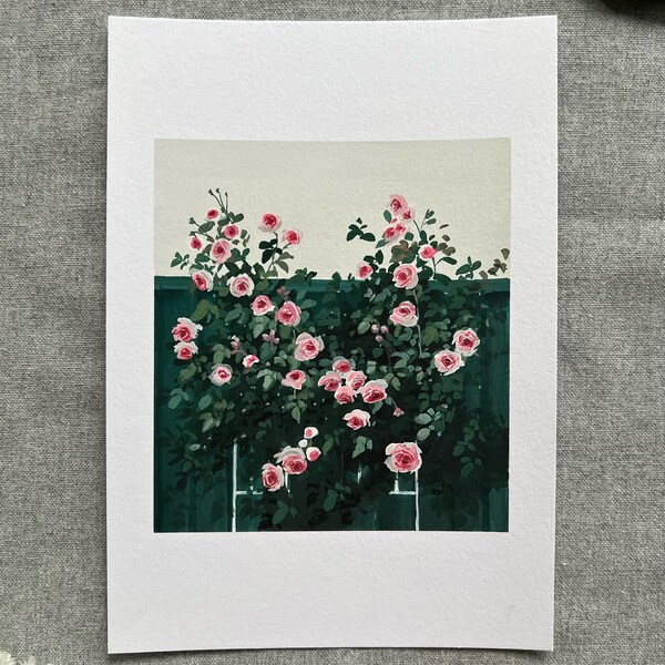 Gouache Painting - Etsy