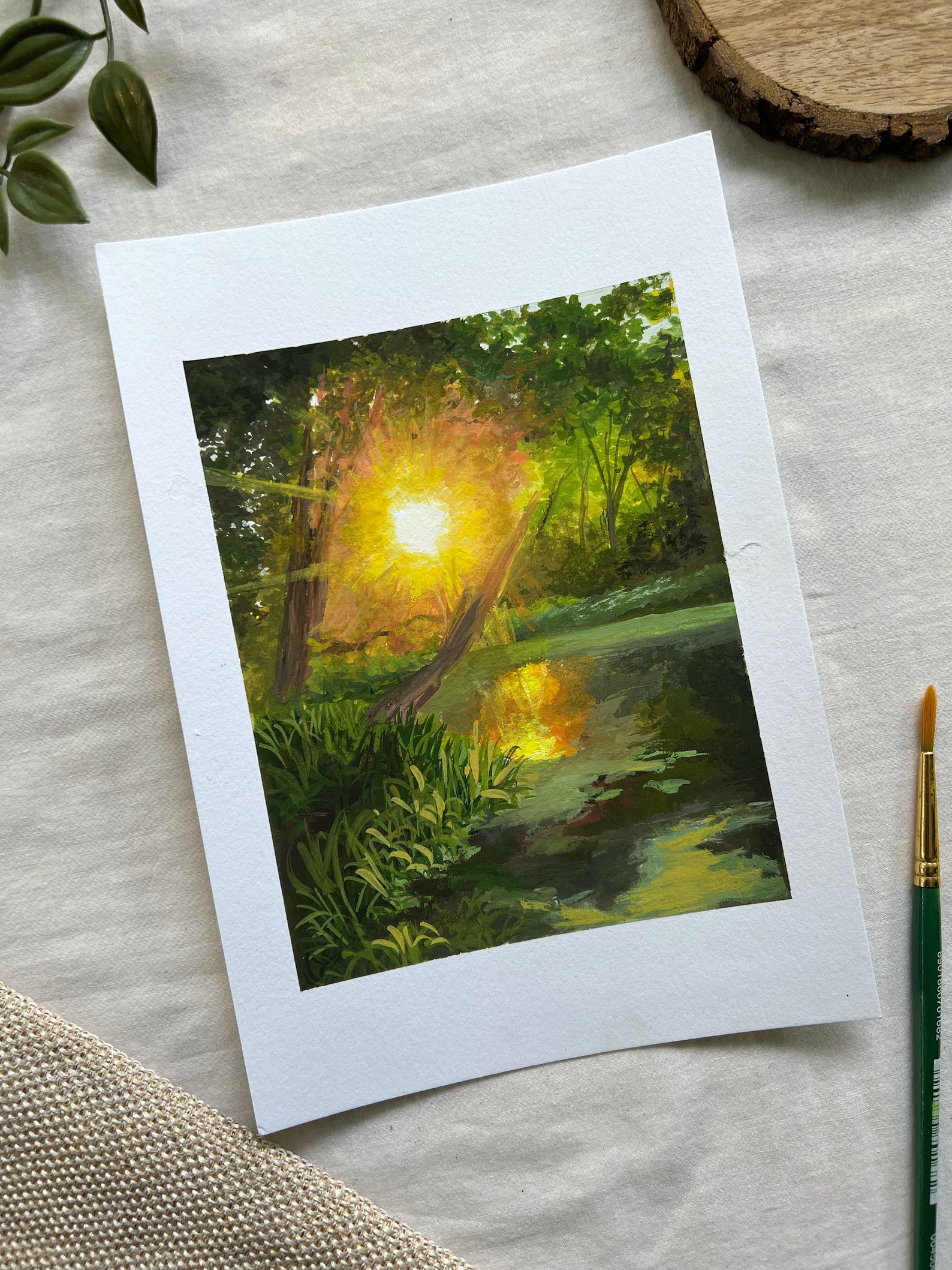 Sunlight 3 Gouache Painting Gouache Art-original Gouache Painting ...