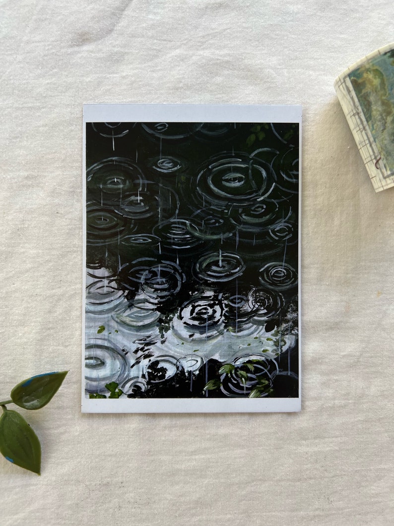 Pluviophile Series A6 Art Prints-art Prints-gouache Art Prints-giclée ...