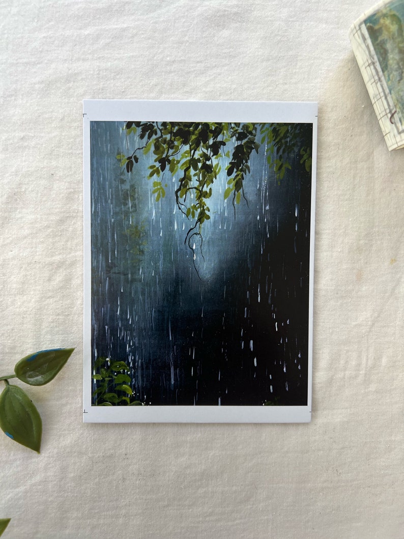 Pluviophile Series A6 Art Prints-art Prints-gouache Art Prints-giclée ...